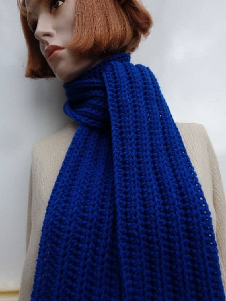 Royal Blue Scarf Cobalt Blue Scarf Dark Blue Scarf Womens - Etsy New ...
