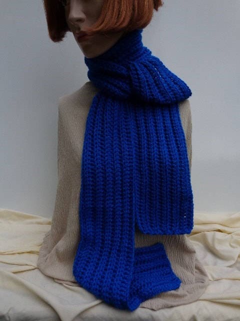 Royal Blue Scarf, Cobalt Blue Scarf, Dark Blue Scarf, Womens Scarf ...