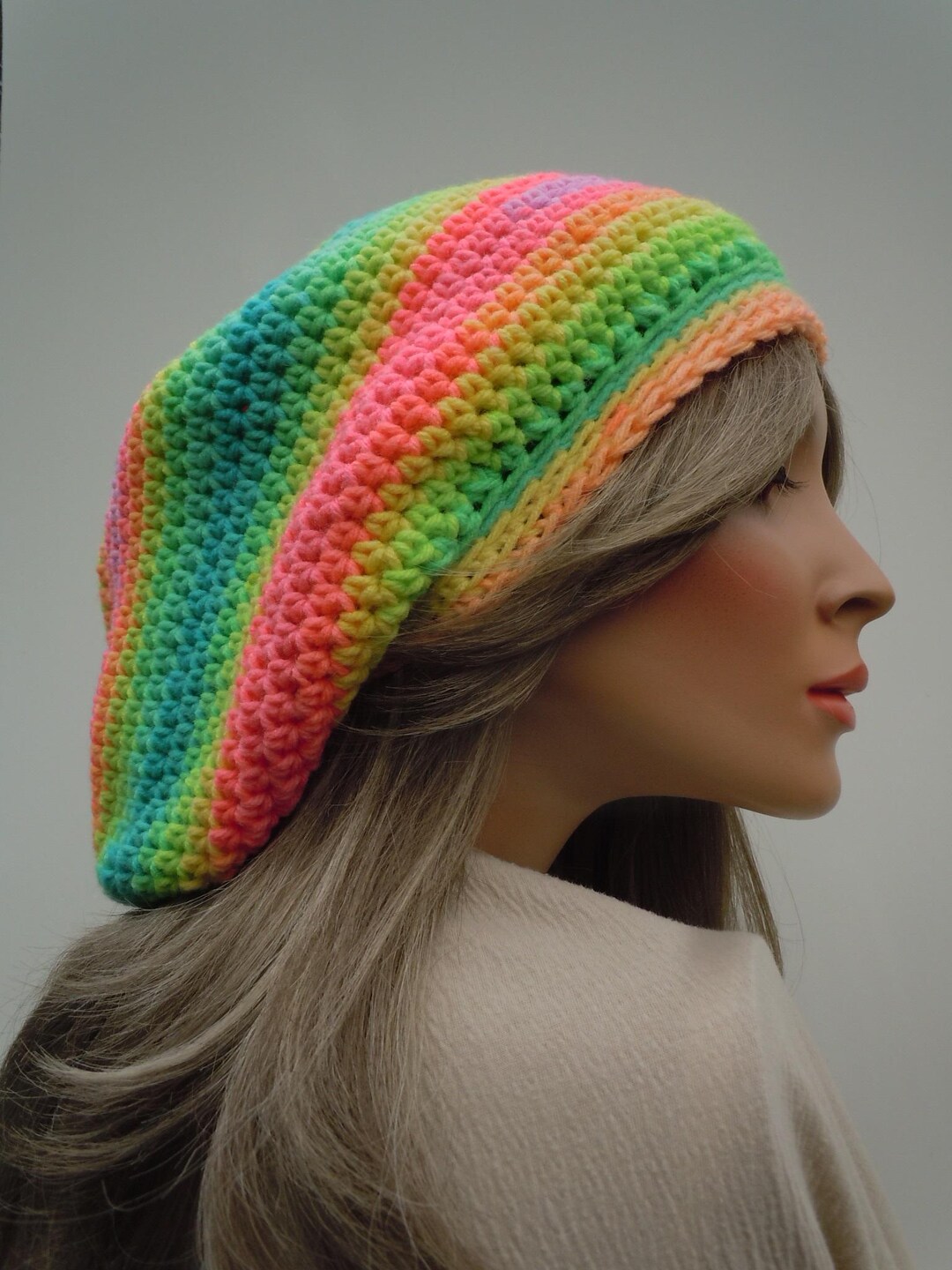 Dreadlock Tam, Rasta Tam Cap, Hippie Hat, Bag Hat, Pastel Colors Cap ...