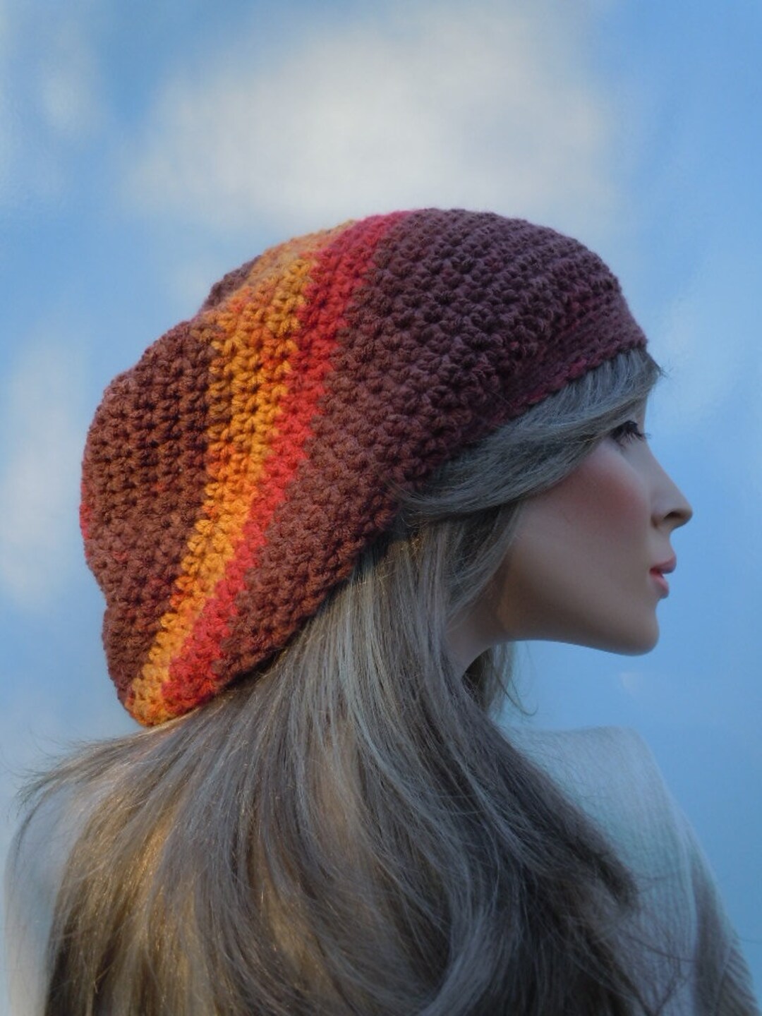 Dreadlock Tam, Rasta Tam Cap, Hippie Hat, Bag Hat, Autumn Colors Cap ...