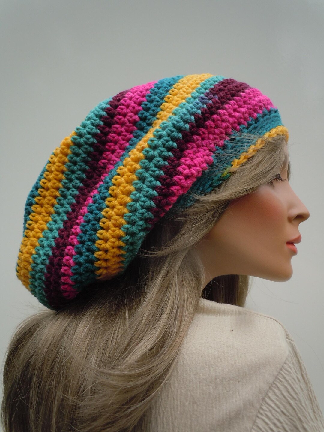 Dreadlock Tam, Rasta Tam Cap, Hippie Hat, Bag Hat, Bright Colors Cap ...