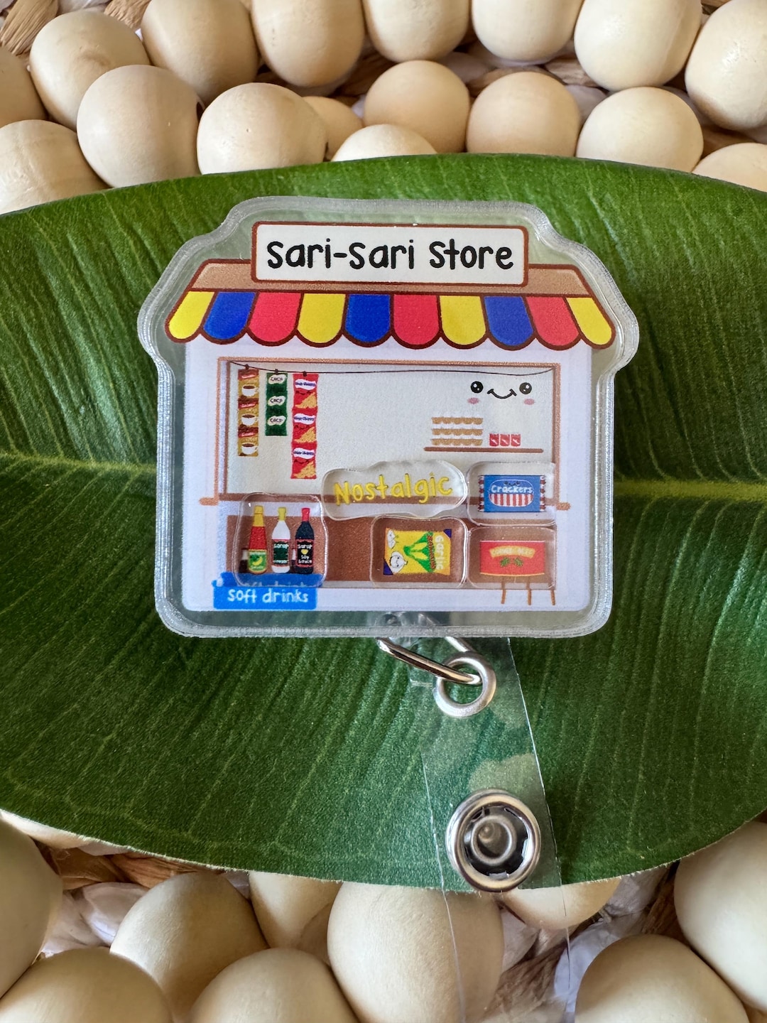 Sari-sari Store Shaker Badge Reel | Filipino Snack Kawaii ID Holder ...
