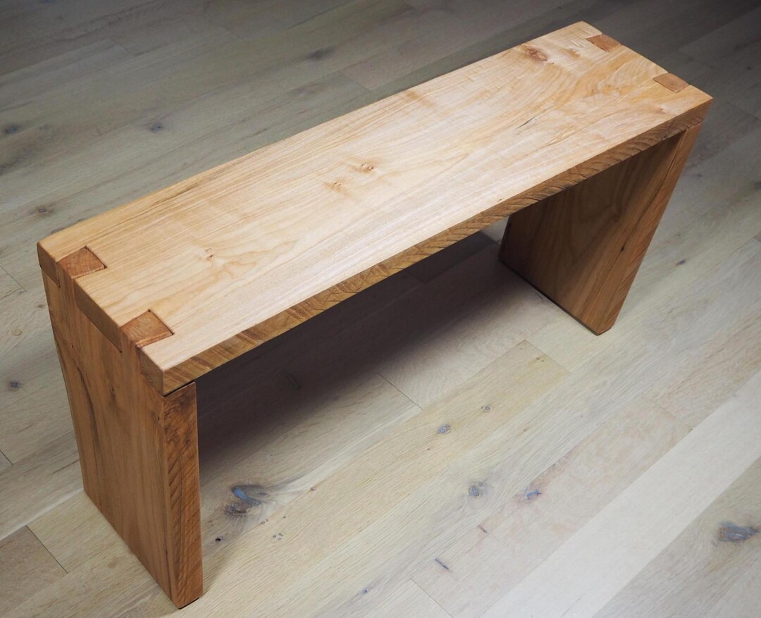 Rustic Maple Hardwood Bench - Etsy