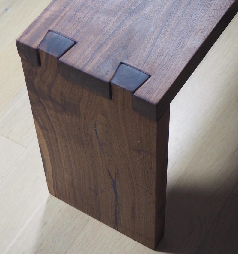 Walnut Hardwood Dovetail Bench - Etsy