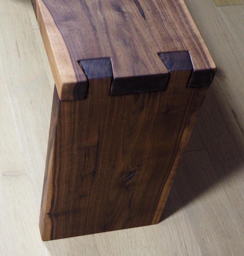 Walnut Hardwood Dovetail Bench - Etsy