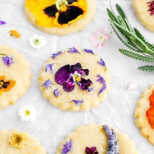 Edible Flower Lemon Shortbread Cookies Recipe (digital Download PDF) - Etsy