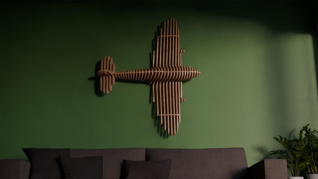 Spitfire Parametric Wall Decor - DXF & PDF Files for Laser/cnc Cutting ...