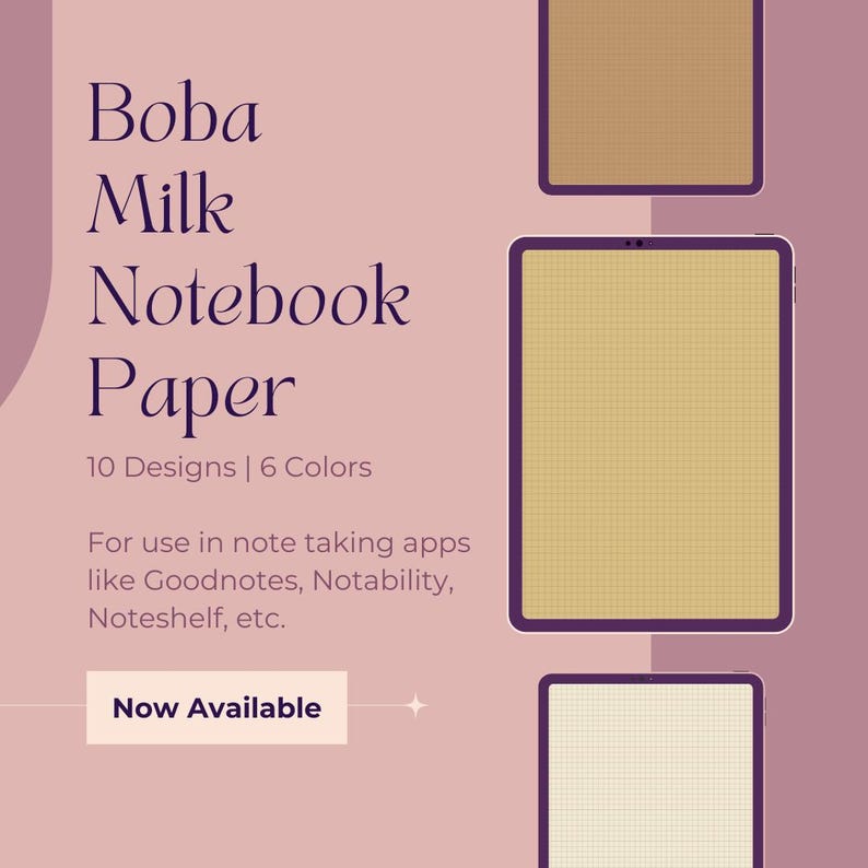 Boba Milk Tea Digital Paper - Etsy