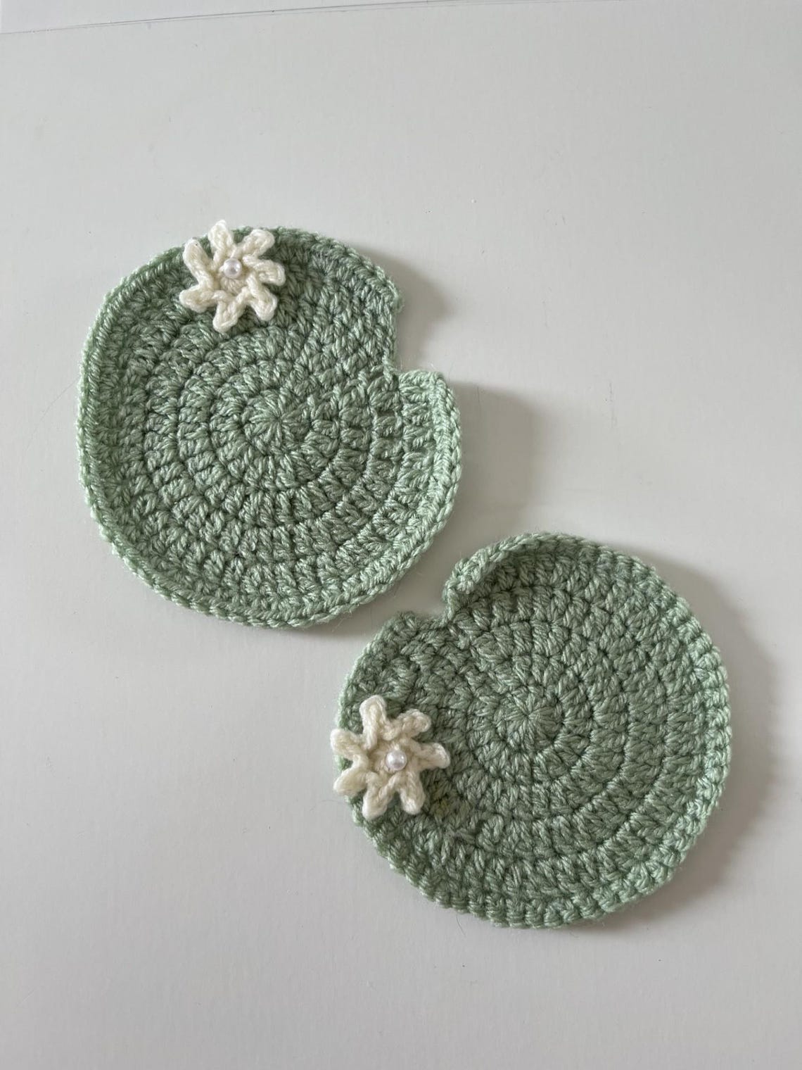 Lily Pad Crochet Coasters - Etsy