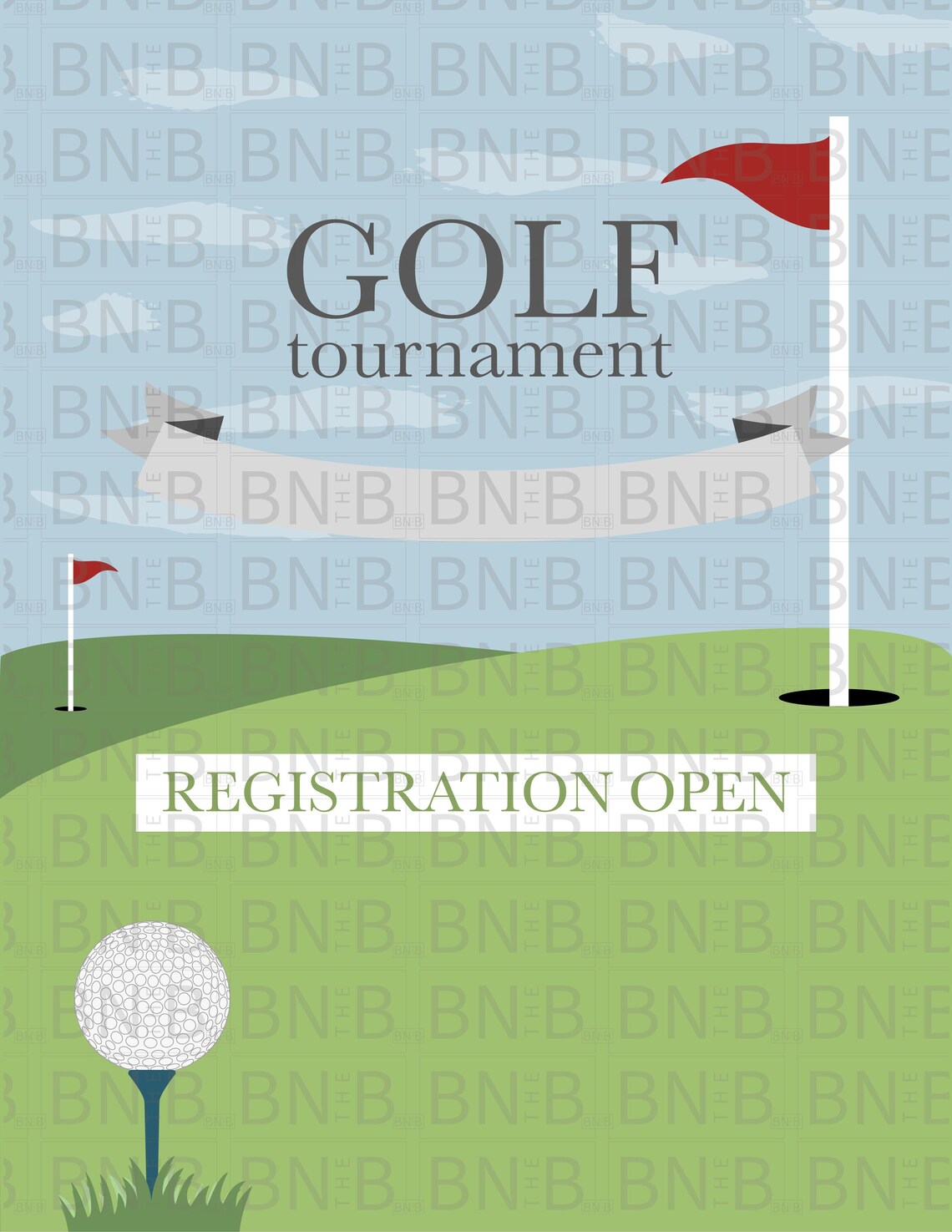 Editable Golf Tournament Promotional Flyer, Sponsorship Form ...