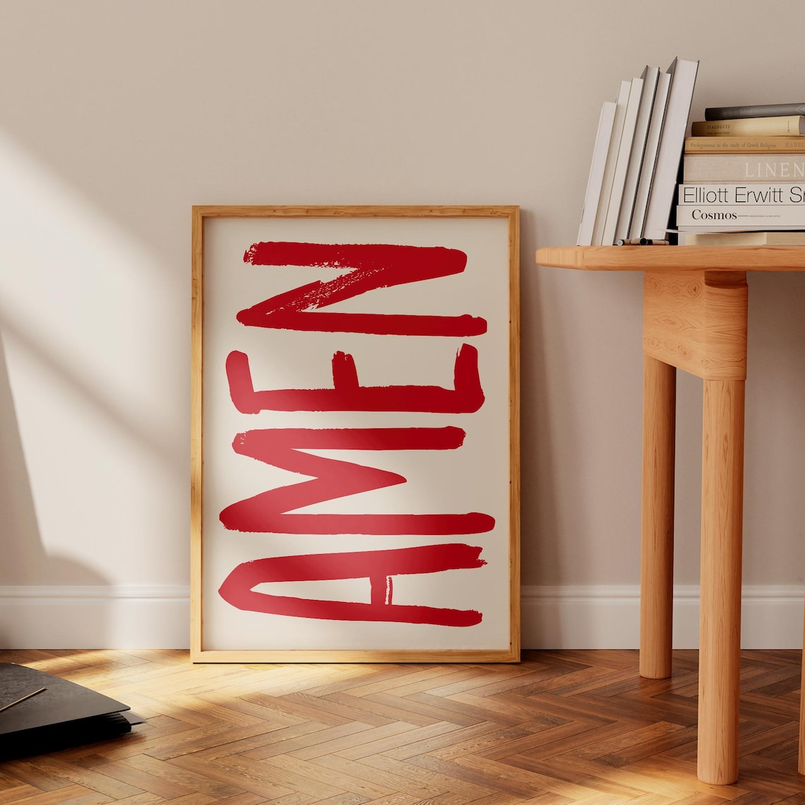 Amen Print, Jesus Typography Poster, Trendy Christian Wall Art ...