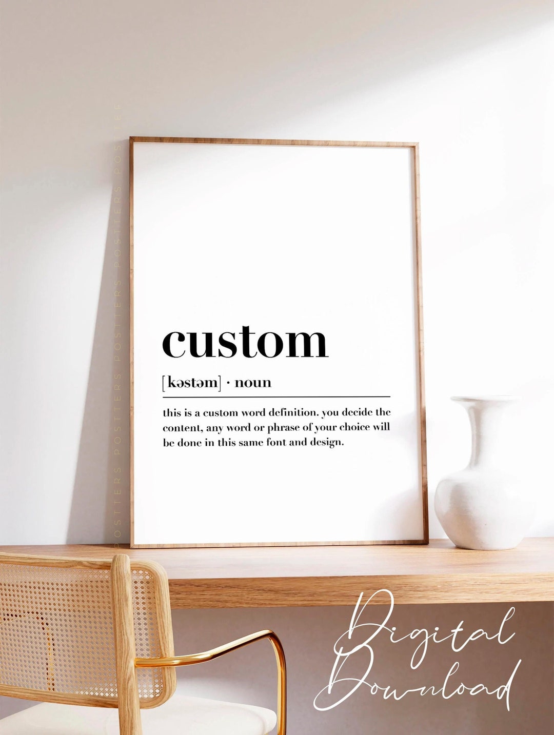 Custom Definition Print, Personalized Printable, Definition Print ...