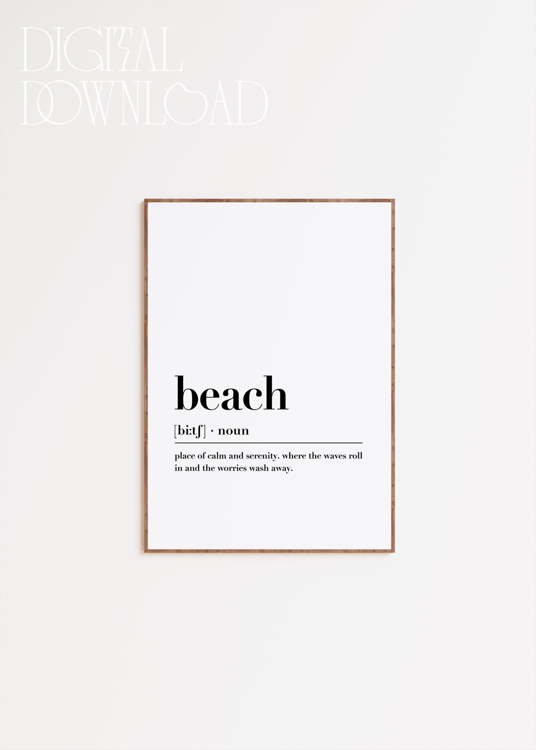 Beach Definition Print, Definition Print, Beach Definition Sign, Beach ...