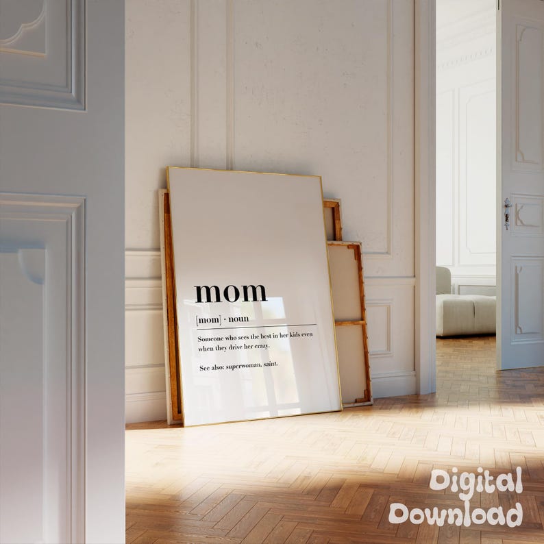 Mom Definition Print, Definition Print, Mothers Day Gift, Gifts for Mom ...