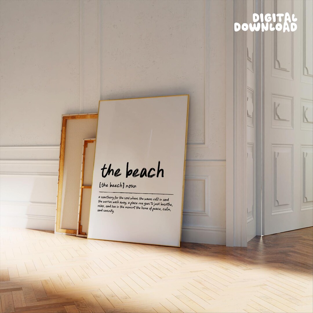 Beach Definition Print, Definition Print, Beach Definition Sign, Beach ...
