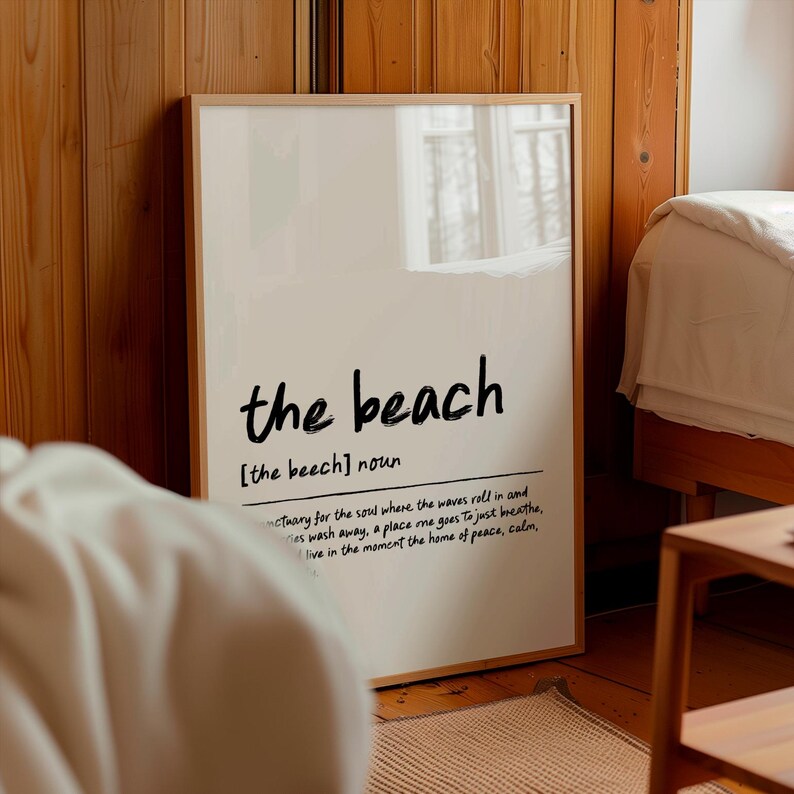 Beach Definition Print, Definition Print, Beach Definition Sign, Beach ...