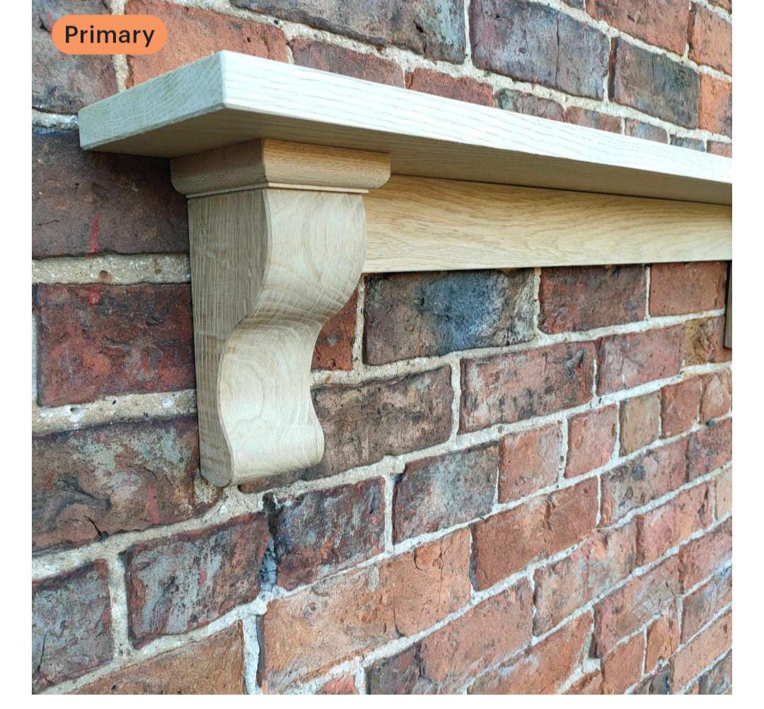 OAK -JOINERY GRADE L Shelf With Corbels Bespoke Order for Adam F. - Etsy