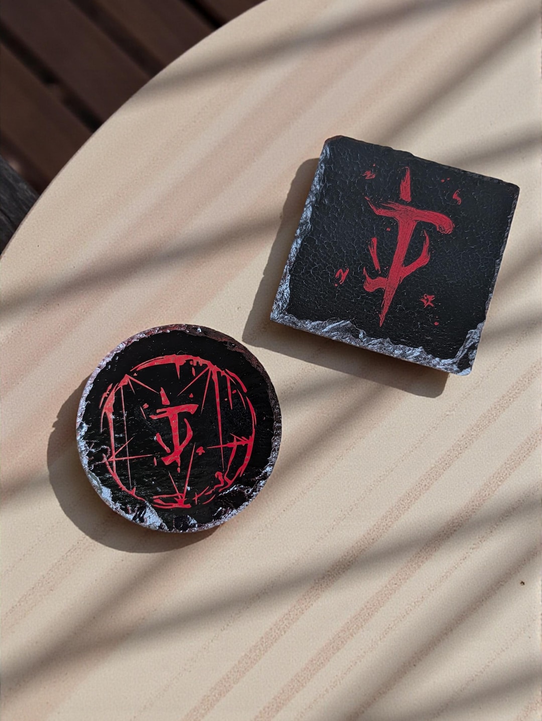 Doom Rune, Slayer and More Slate Coasters. - Etsy