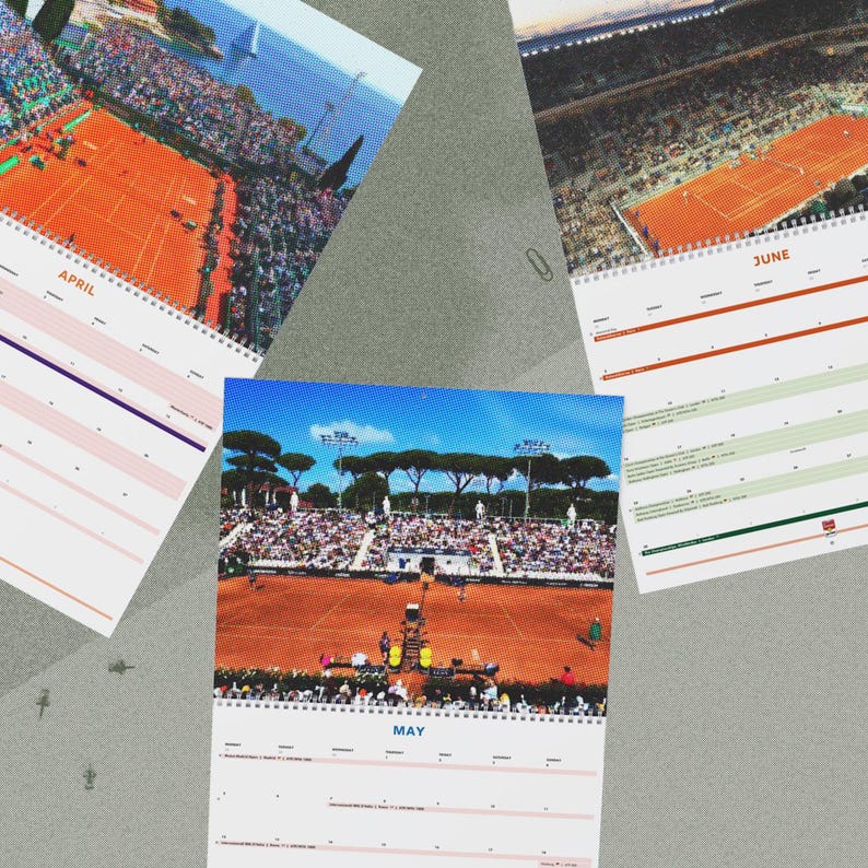 Ultimate Tennis Tour Wall Calendar 2025 - Etsy