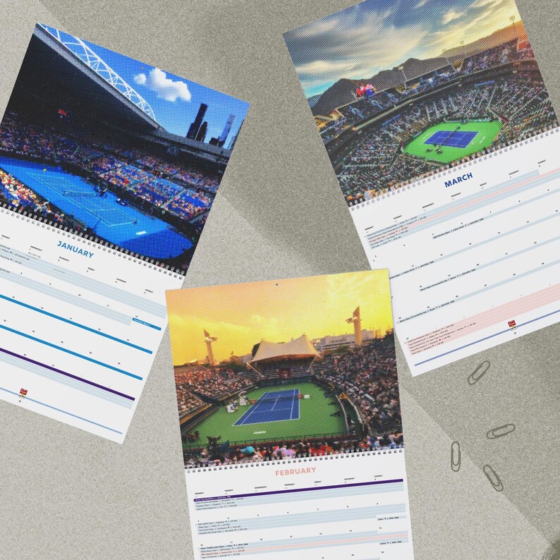 Ultimate Tennis Tour Wall Calendar 2025 - Etsy