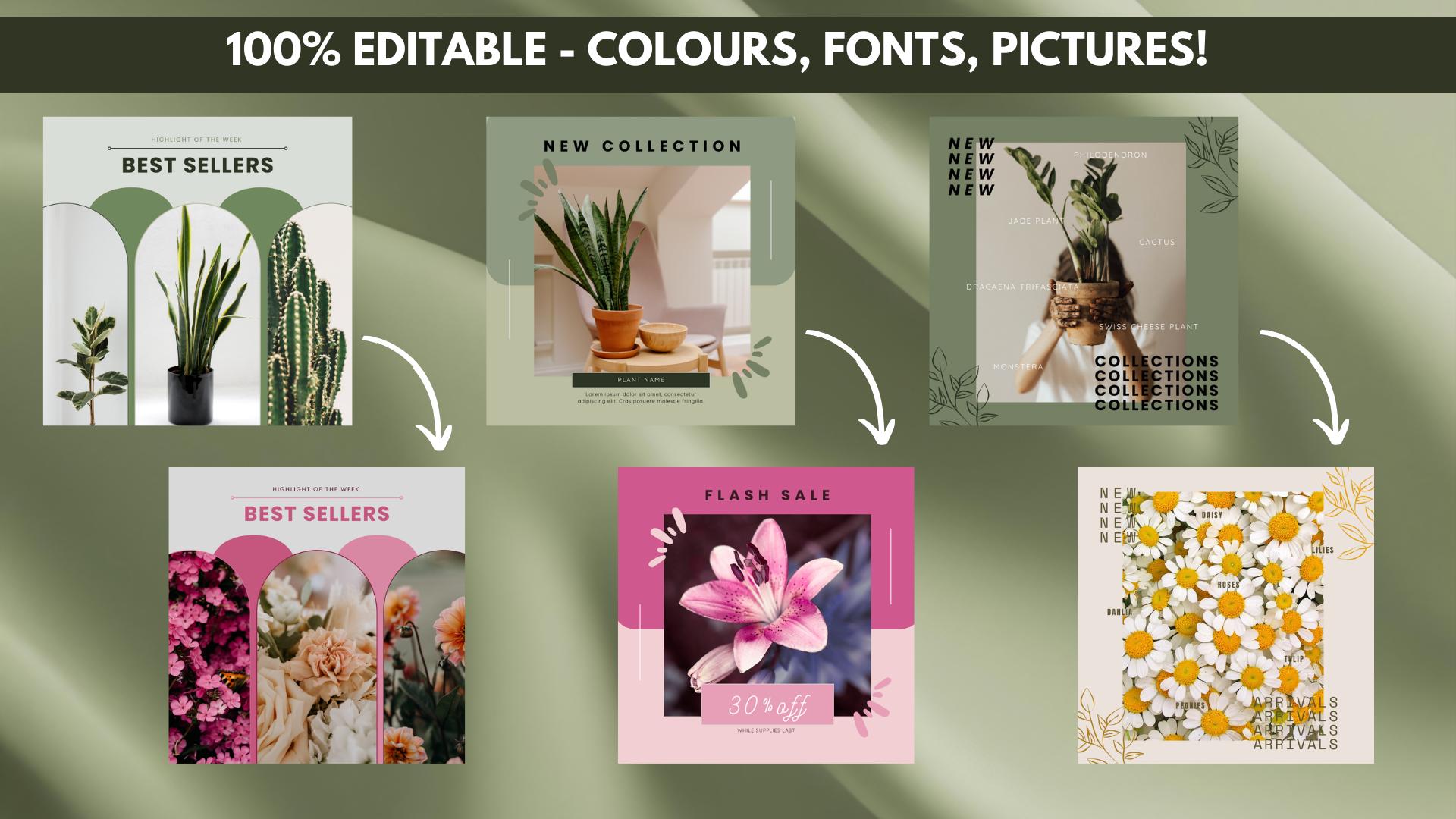 150 Botanical Themed, Plant Shop, Plant Business Social Media ...