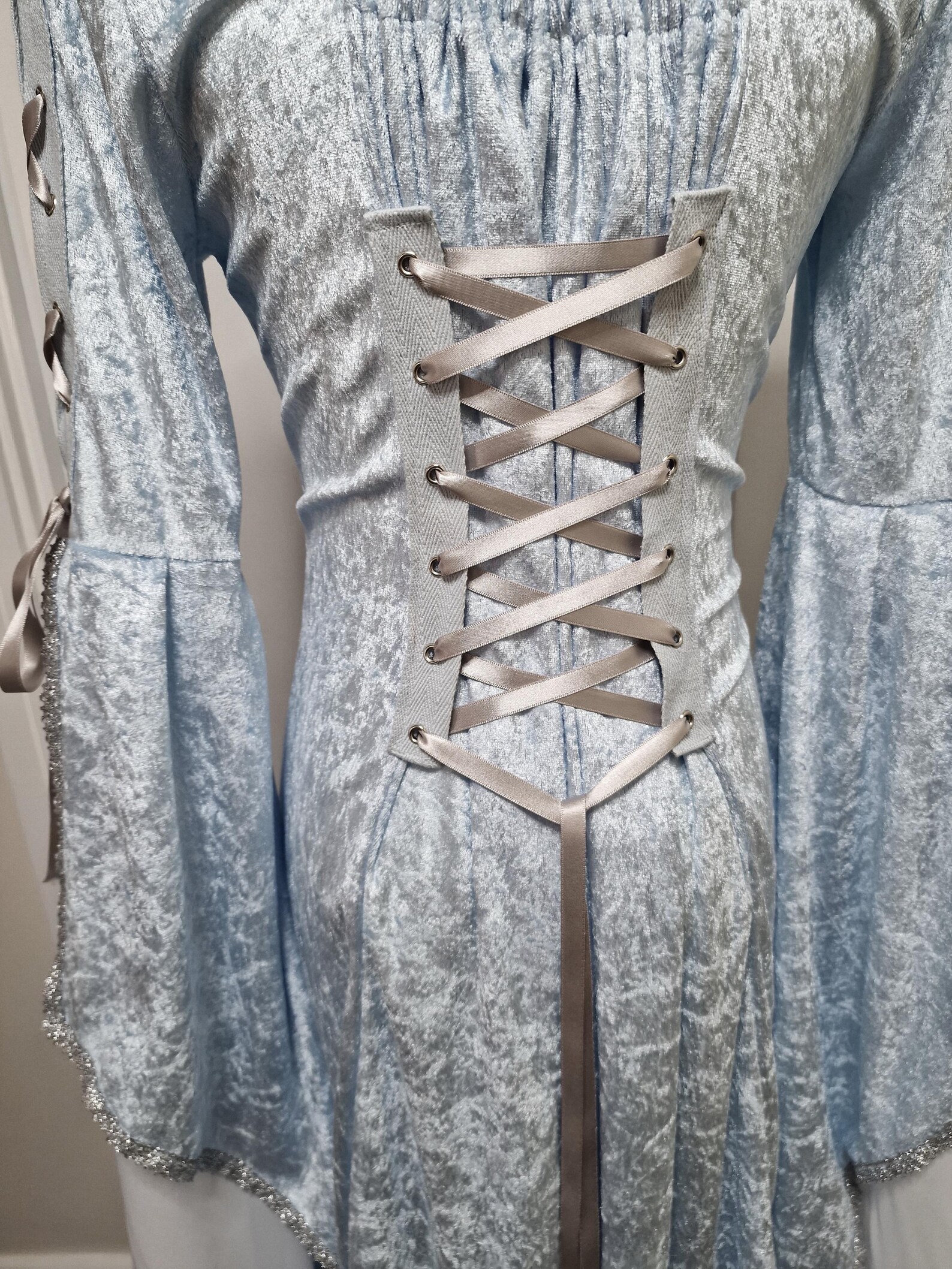 Ice Blue Elven Dress Cosplay Ice Maiden Gown - Etsy
