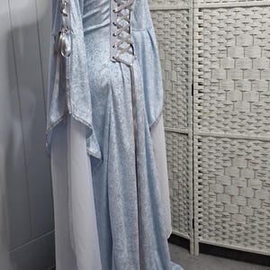 Ice Blue Elven Dress Cosplay Ice Maiden Gown - Etsy
