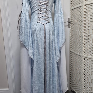 Ice Blue Elven Dress Cosplay Ice Maiden Gown - Etsy