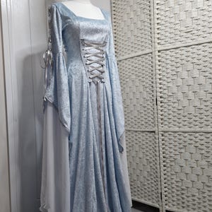 Ice Blue Elven Dress Cosplay Ice Maiden Gown - Etsy