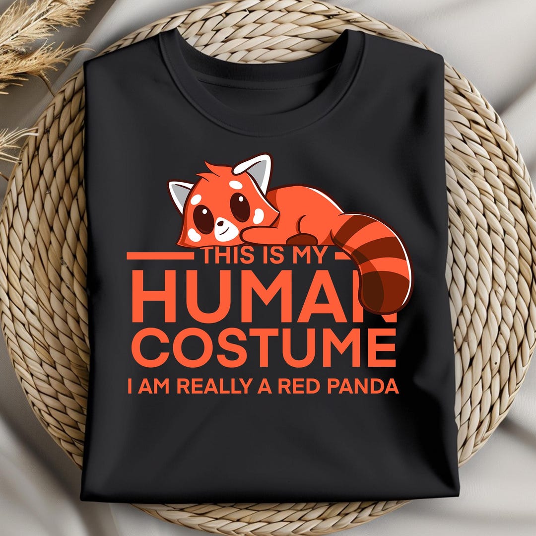 Red Panda Human Costume Tee, Cute Animal Shirt, Red Panda Shirt, Red ...