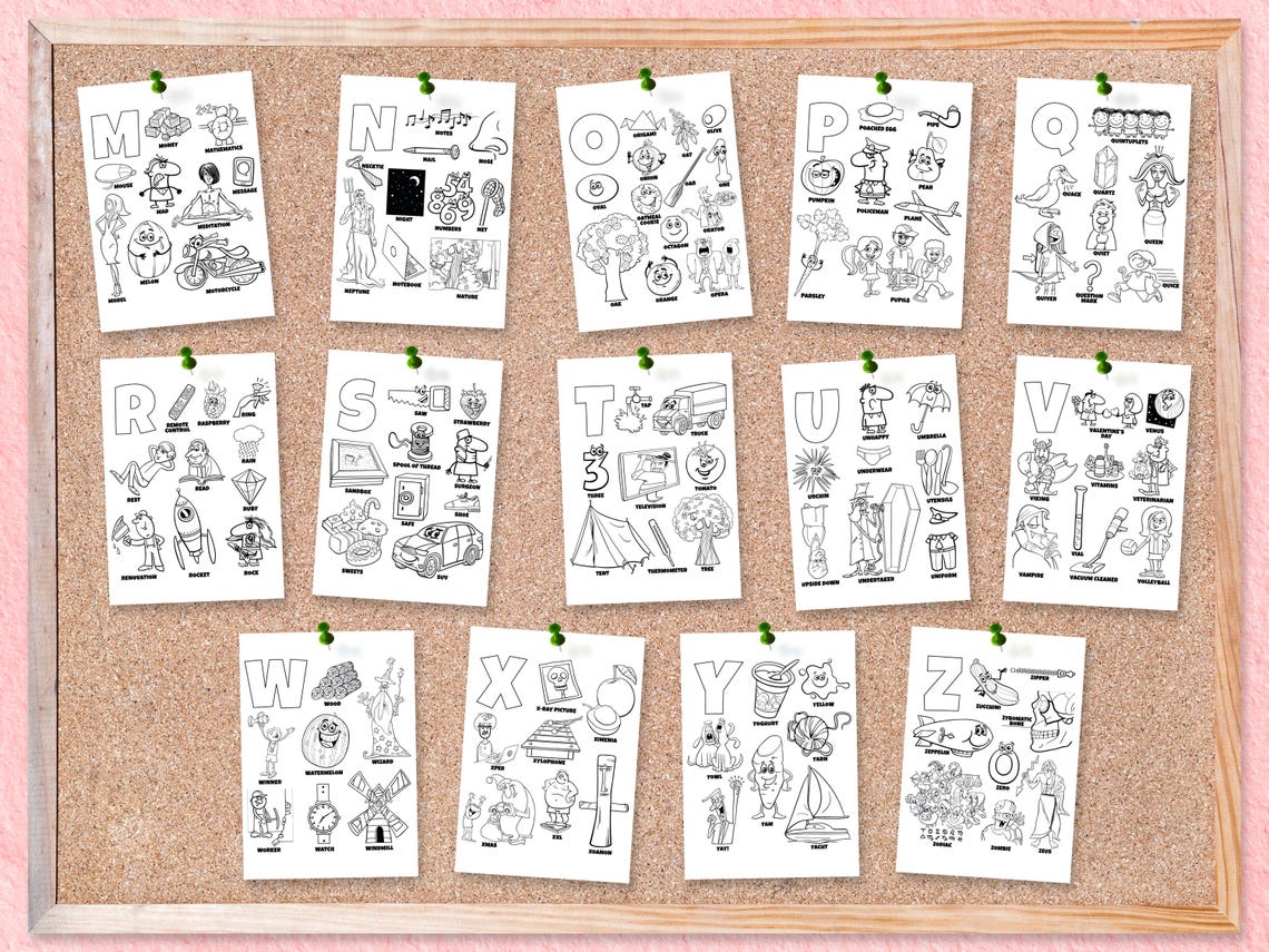 Printable Alphabet Coloring Pages | ABC Learning & Fun Activity Book ...