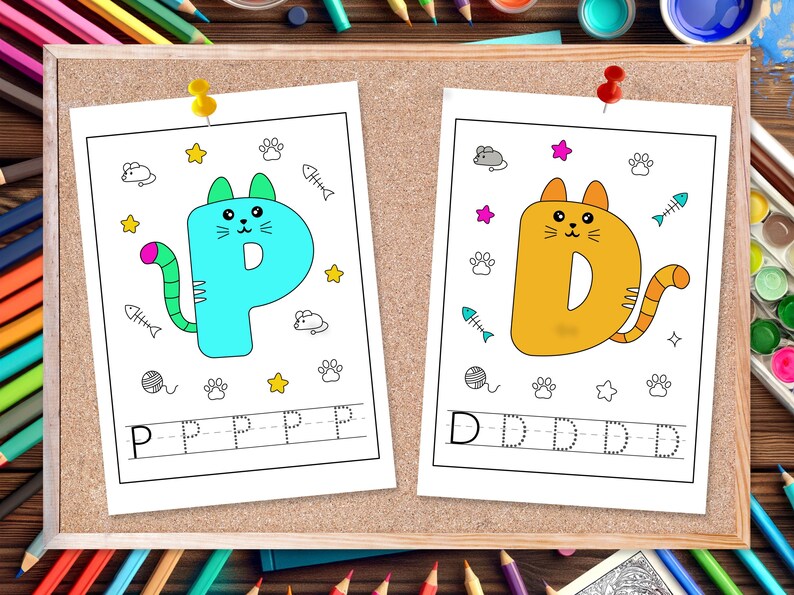 Cute Cat Alphabet Tracing Worksheets | Printable Letter Practice | Fun ...