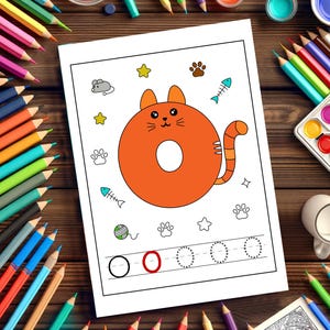 Cute Cat Alphabet Tracing Worksheets | Printable Letter Practice | Fun ...