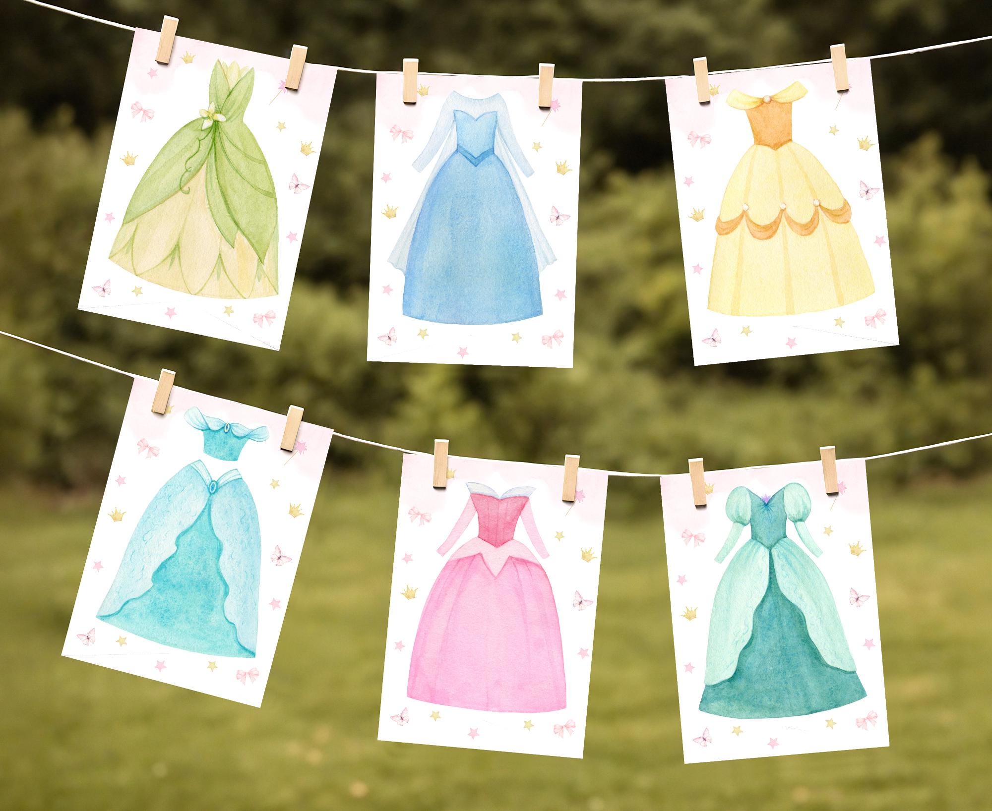 Princess Birthday Banner Watercolor Party Decor Printable Canva ...