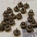 Antique Shoe Buttons 20 Medium Brown Metal Victorian Boot Buttons Shoe ...