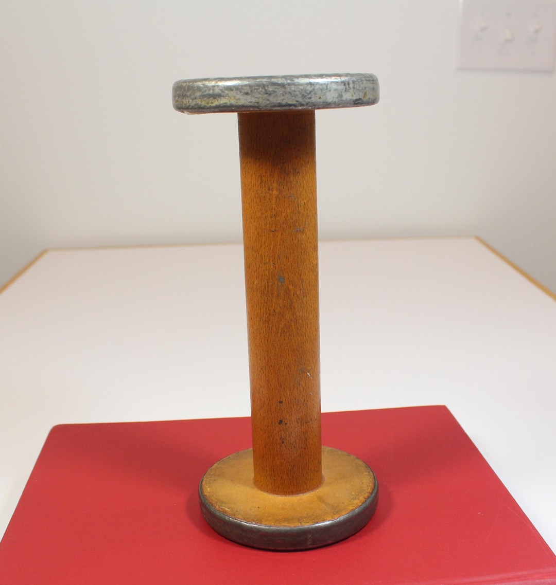 Vintage Large 9" Wooden Industrial Textile Spool Old Mill Spool - Etsy