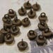 Antique Shoe Buttons 20 Medium Brown Metal Victorian Boot Buttons Shoe ...