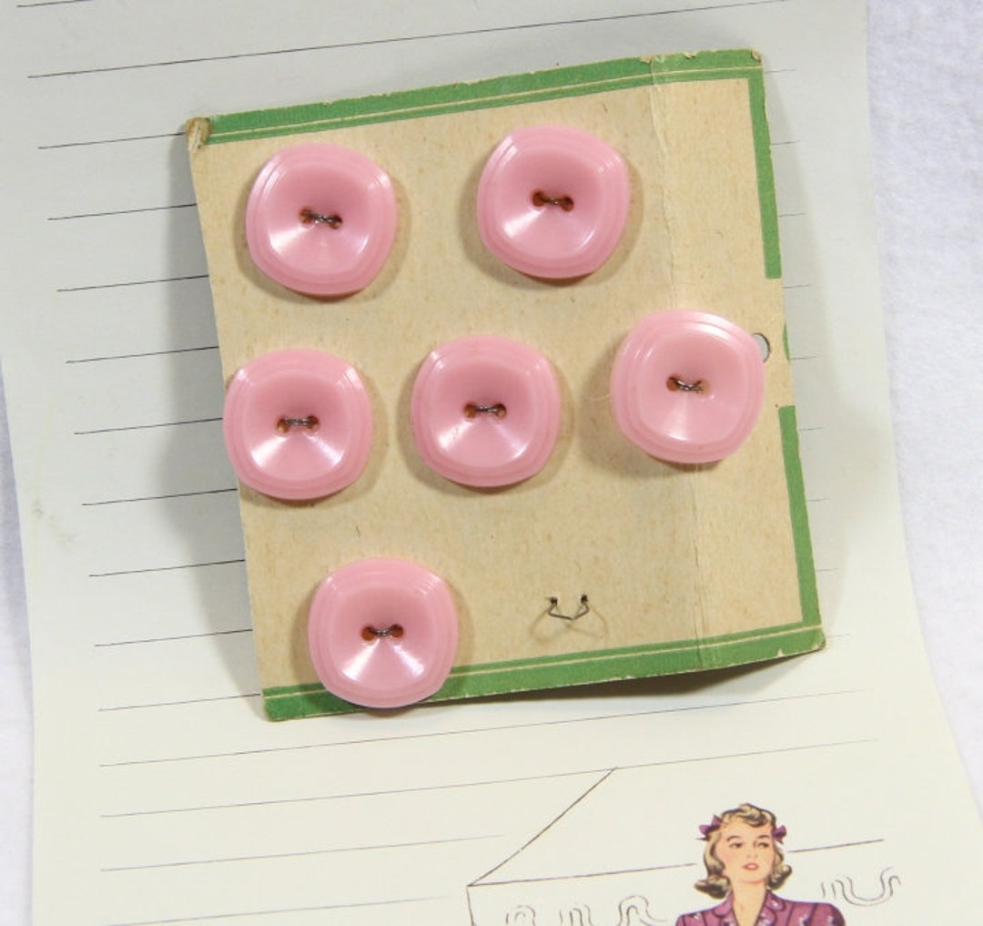 Colt Collectible Buttons 1930's Vintage Pink Six 6 Soft Pink 3/4 Colt ...