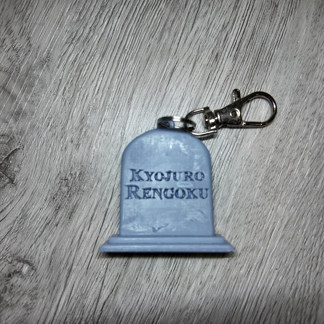 Rengoku Tombstone Keychain 3D Printed Demon Slayer Inspired Anime Gift ...