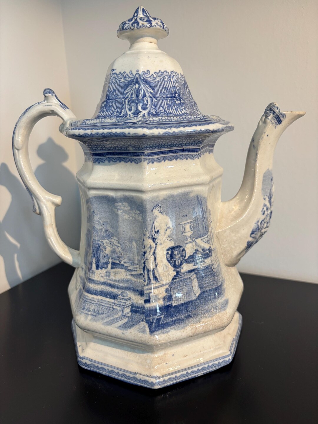 Antique Staffordshire Teapot – “carrara” Pattern by John Holland, C ...