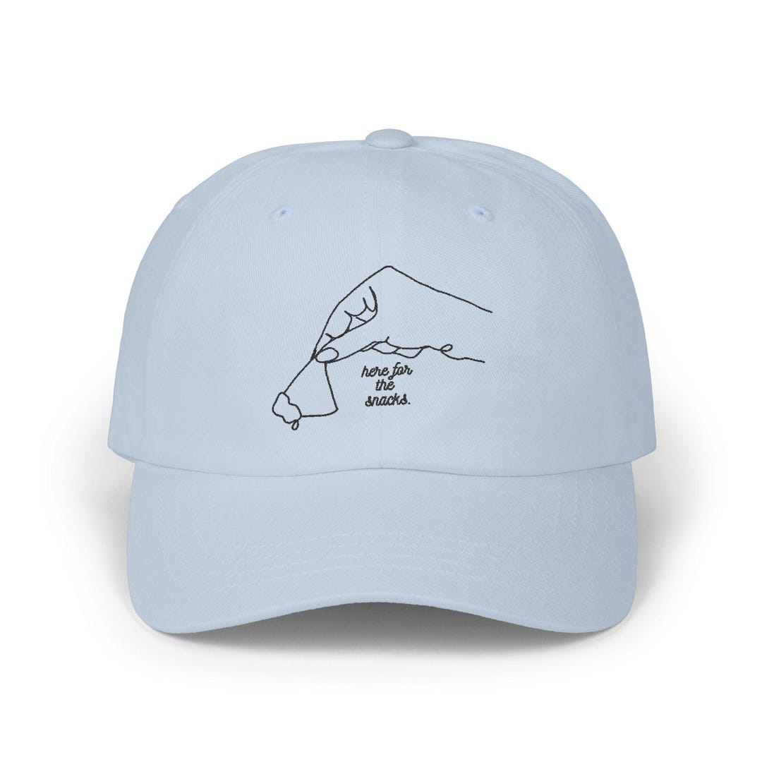 Snack Lover Baseball Cap: Line Art Design, Game Day Hat - Etsy