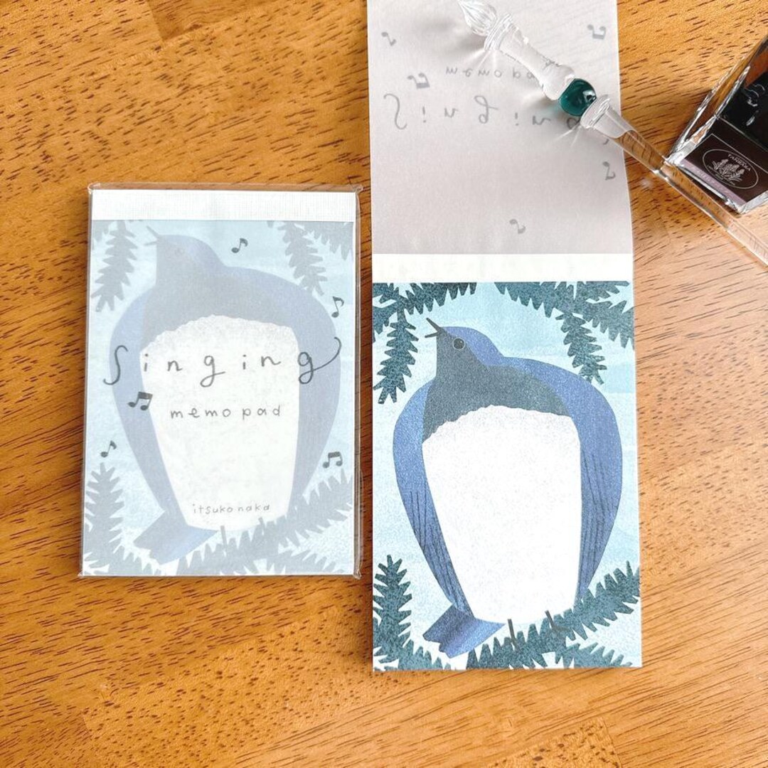 Japanese Memo Pad “singing Bird” by Itsuko Naka - Made in Japan - Etsy