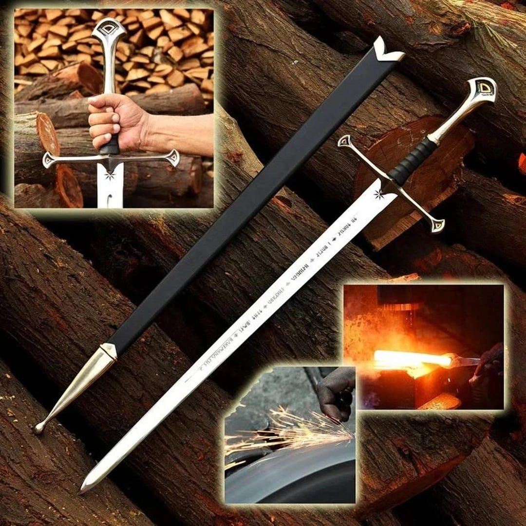 Aragorn's Sword Legendary Anduril - Hand-forged Sword, Costume Sword ...
