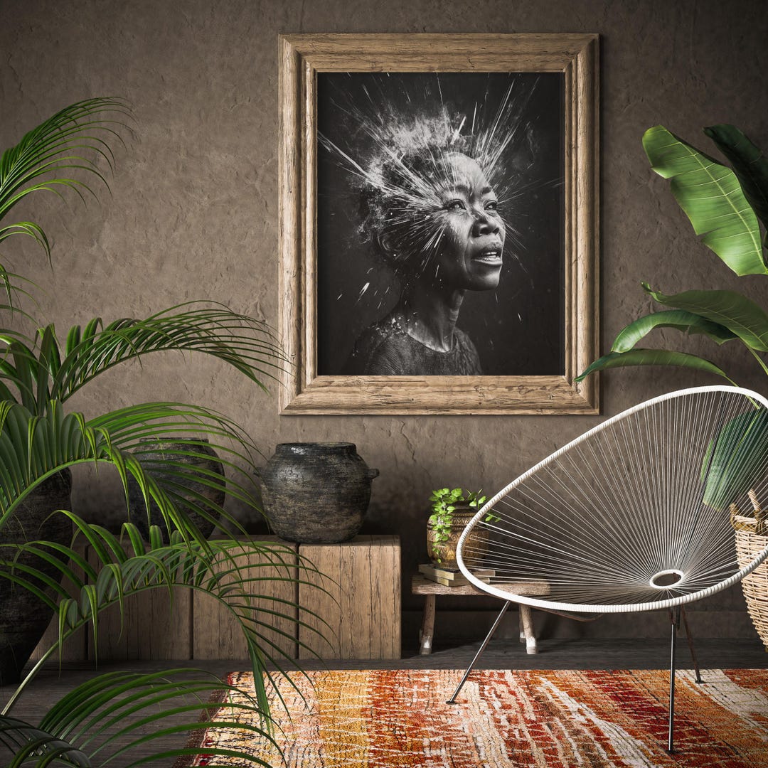 Hyper Realistic Monochromatic Portrait, Contemporary Art, Minimalist ...