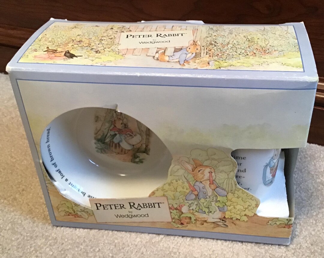 Vintage Wedgwood Peter Rabbit Set, 1991 England, New in Box - Etsy