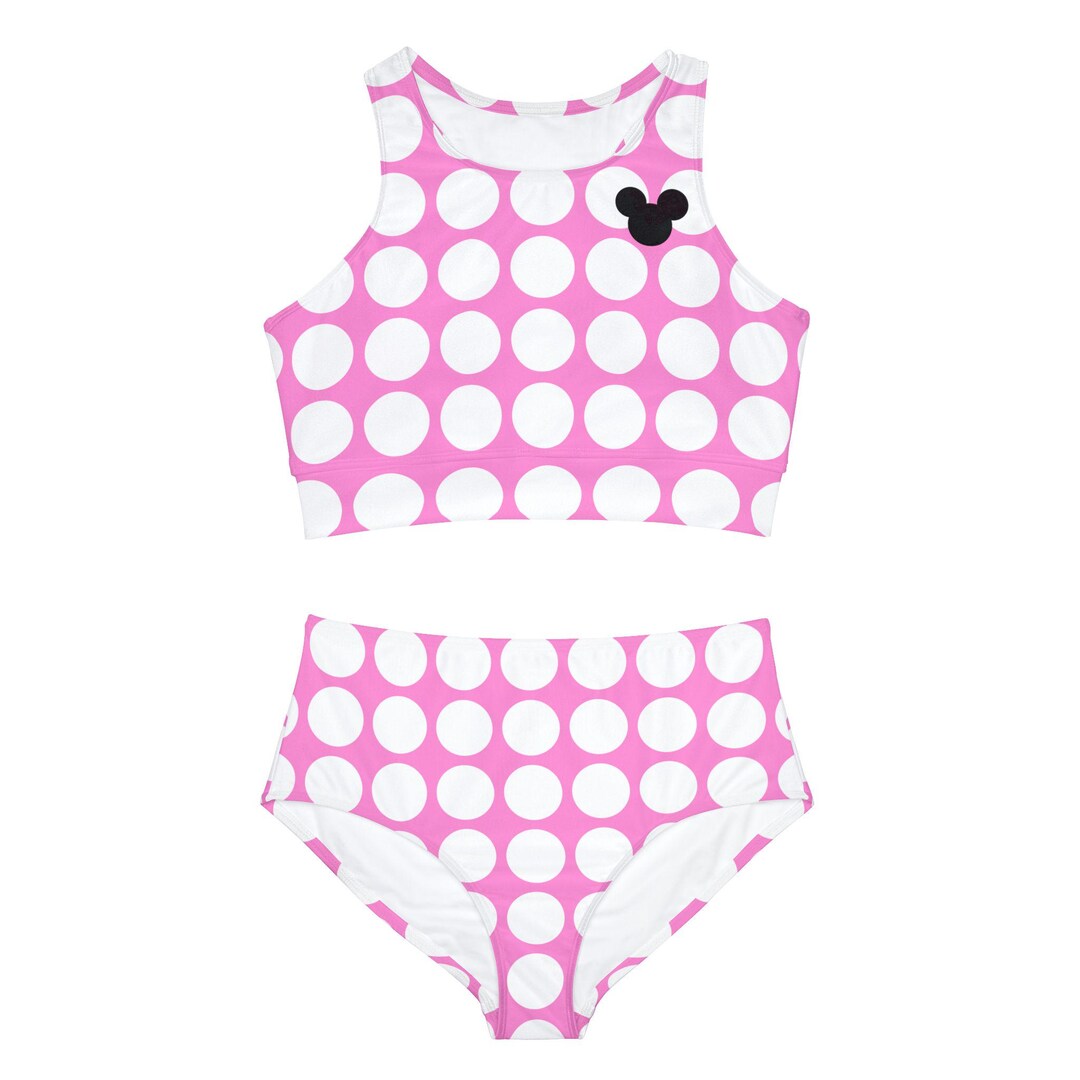 Minnie Mouse Inspired Swim Bikini Set, Disney Swimsuit, Cute Bathing ...