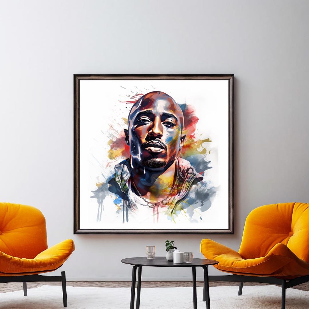 Wall Art to Print tupac When Street Art Meet Digital Art hiphop Legend Wall Decor Urban Art 2pac ...