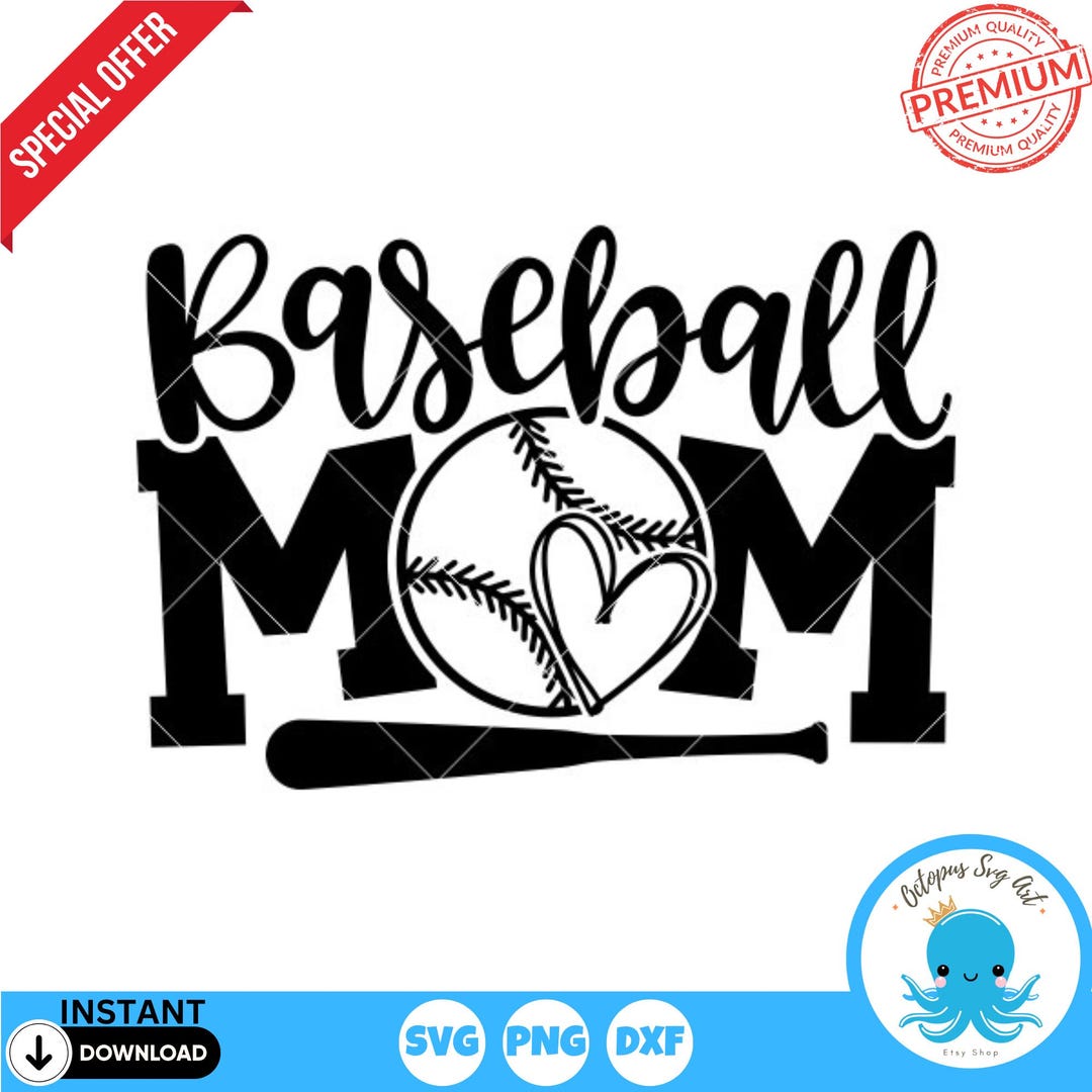 Baseball Mom SVG: Trendy Sports Design (digital Download) - Etsy