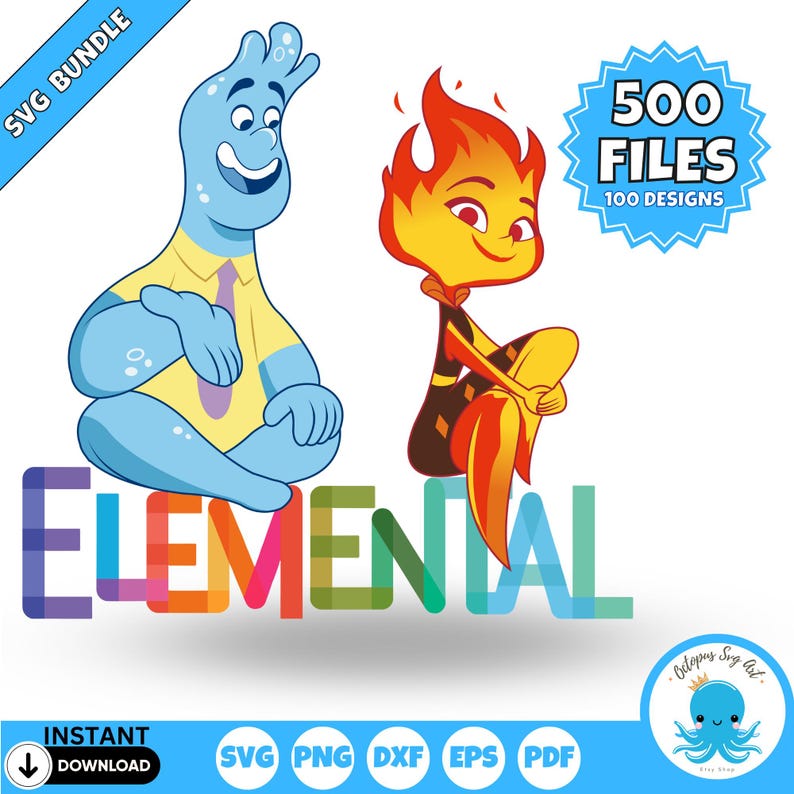 Elemental Movie SVG Bundle: Cricut & Silhouette Cut Files (digital ...