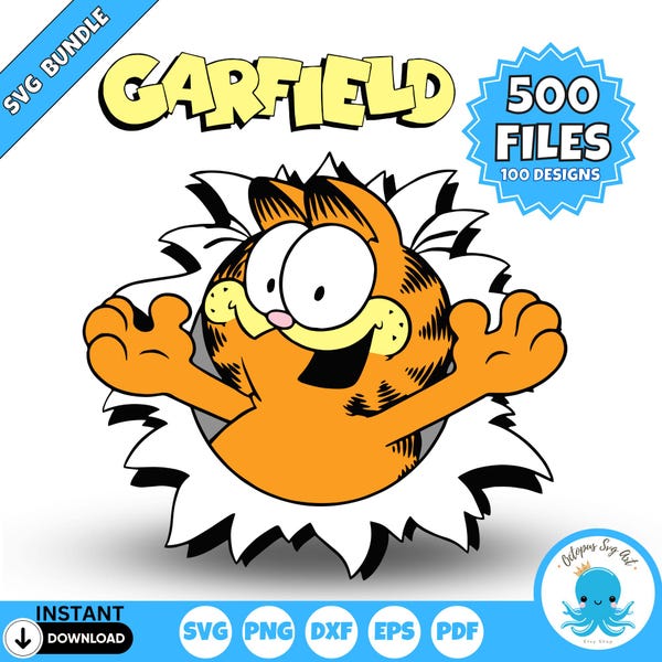 Garfield Svg - Etsy